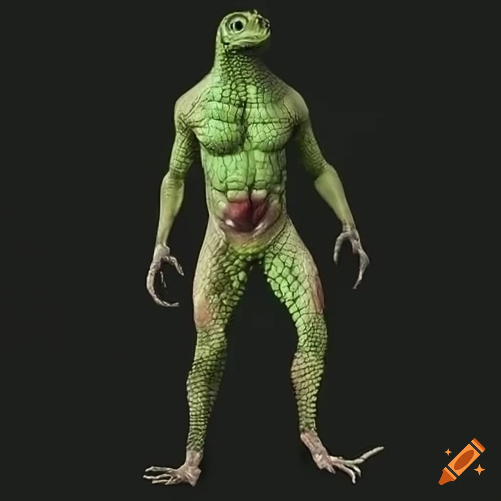 Humanoid reptile on Craiyon