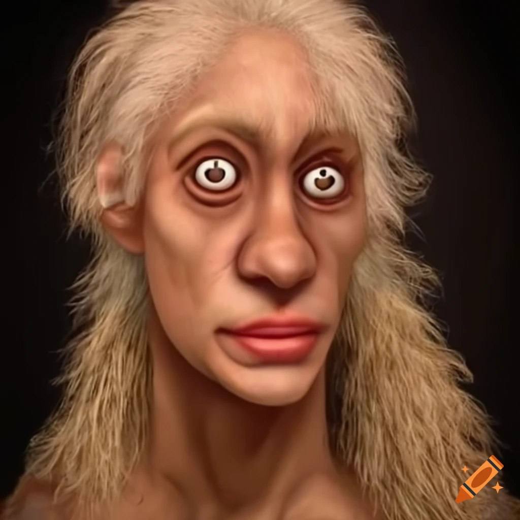 Realistic human-fraggle hybrid creature on Craiyon