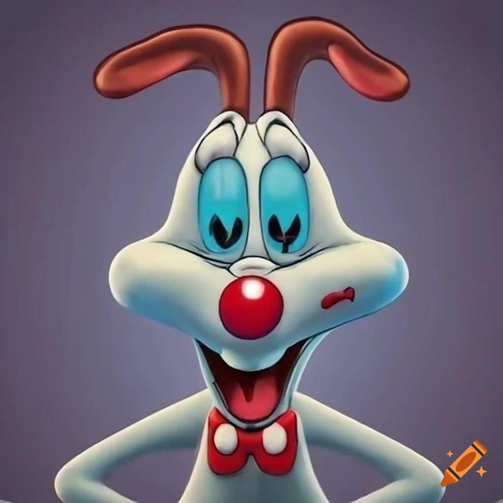 Creative animation of Roger Rabbit's expressive face on Craiyon