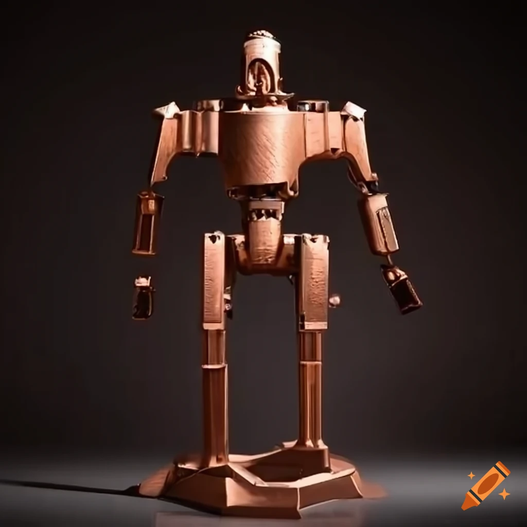 Copper mechanical automaton combat sentry on Craiyon