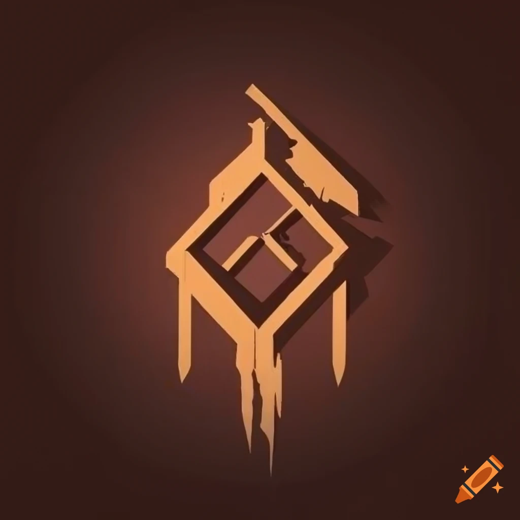 Minimalistic old-school RPG stronghold logo banner on Craiyon