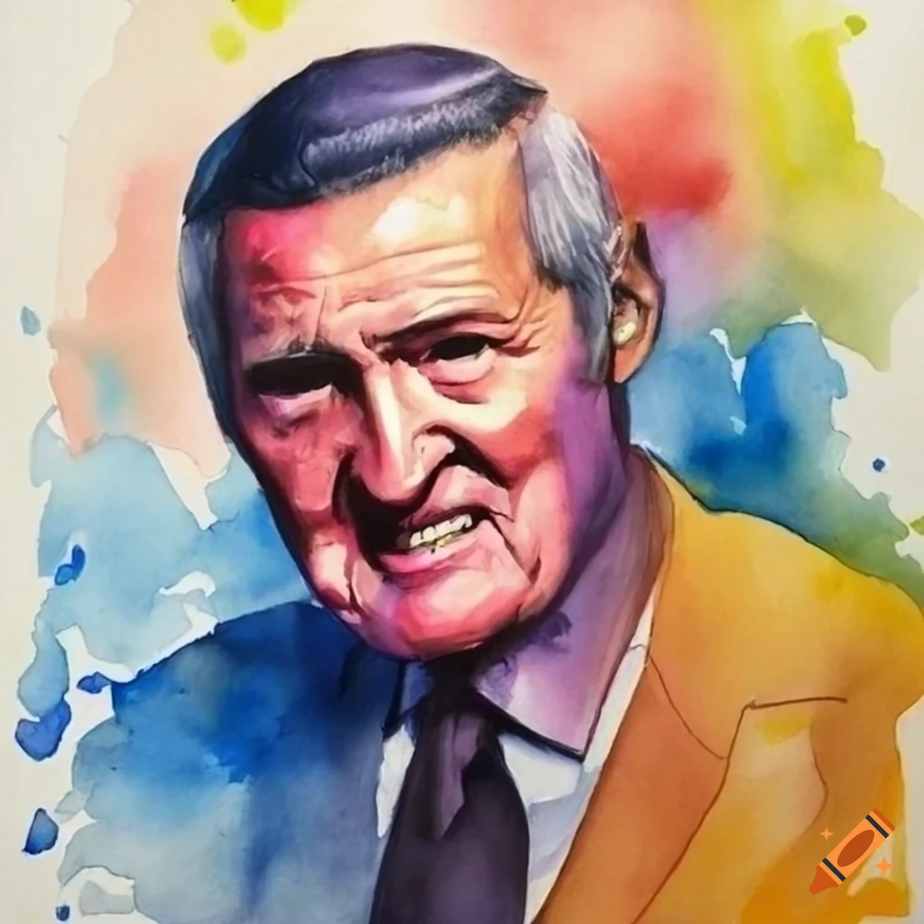 Watercolor painting of jerry west on Craiyon