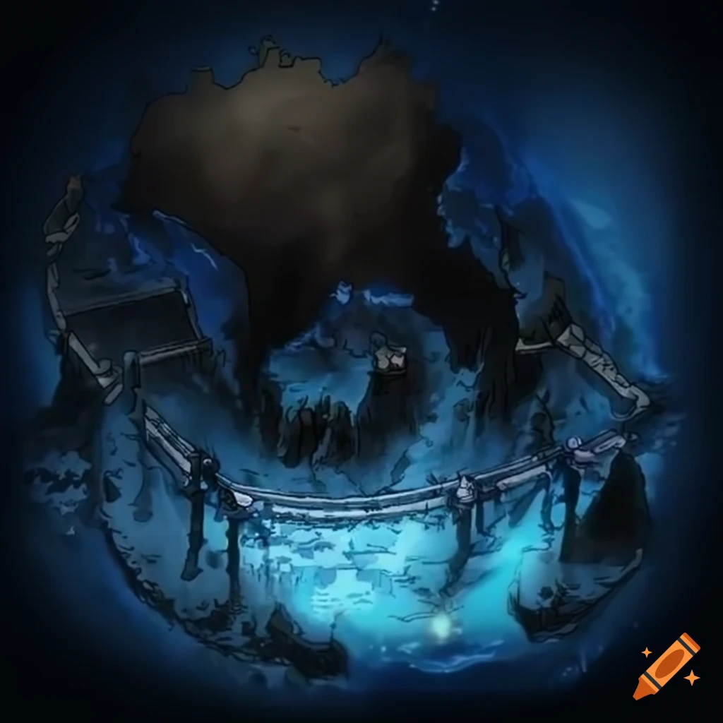 Rpg game world map in solo leveling style with floating worlds ...