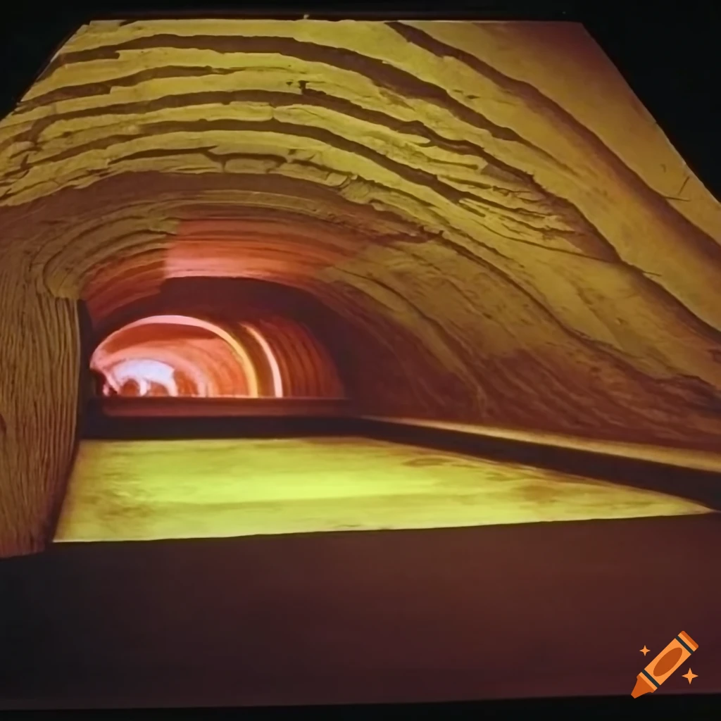 Vintage color photographs of Howard Fisher's matte painting inside 'The ...