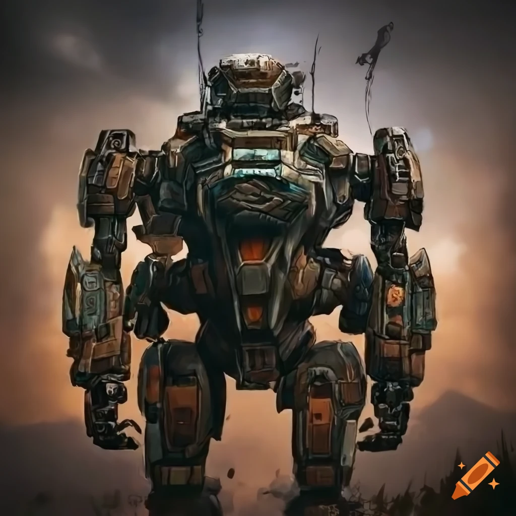 Floating canvas wrap of stunning beautiful mech 🖤 on Craiyon