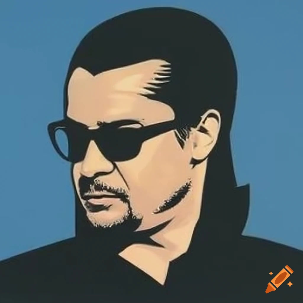 Young mike patton screen print by roy lichtenstein on Craiyon