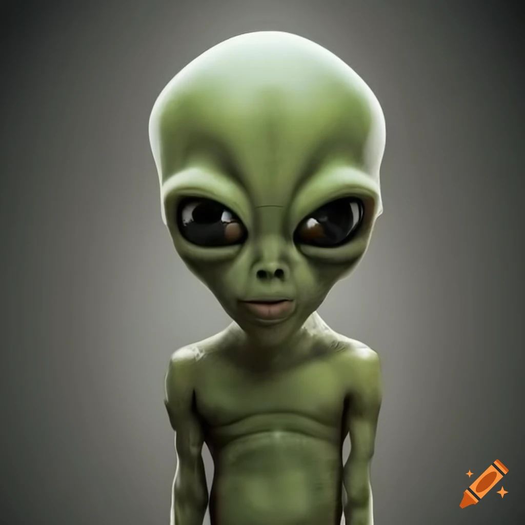 Confused alien sitting on a toilet on Craiyon