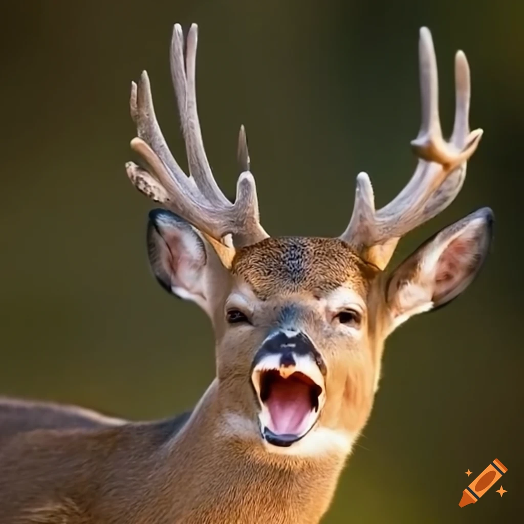 Smiling deer on Craiyon