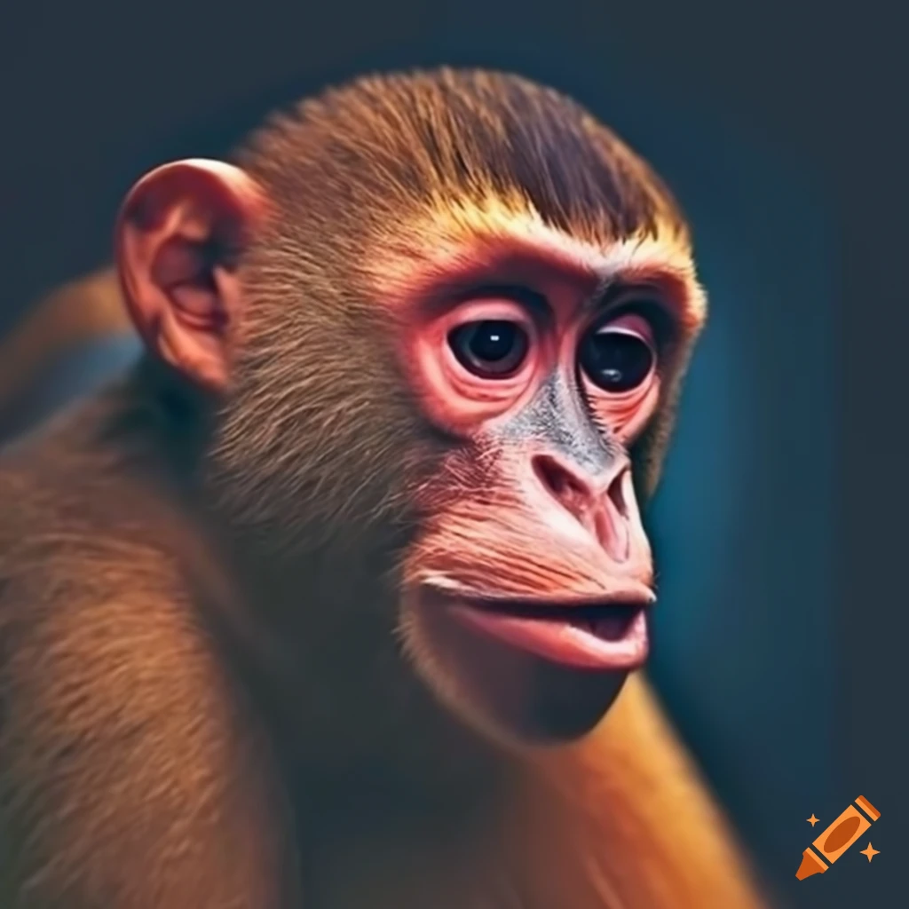 Monkey with an attitude in profile picture on Craiyon