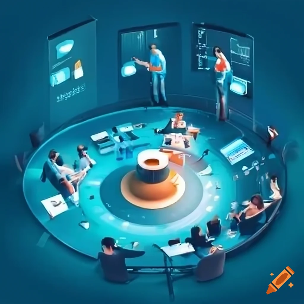 Business collaboration meeting between craiyon team and braze on Craiyon