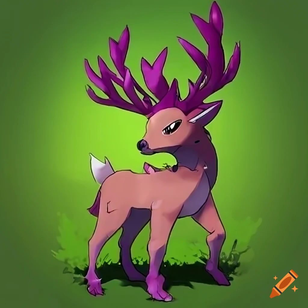 Grass-type deer pokemon on Craiyon