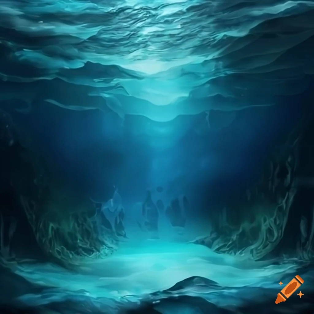 Mythic fantasy water background on Craiyon