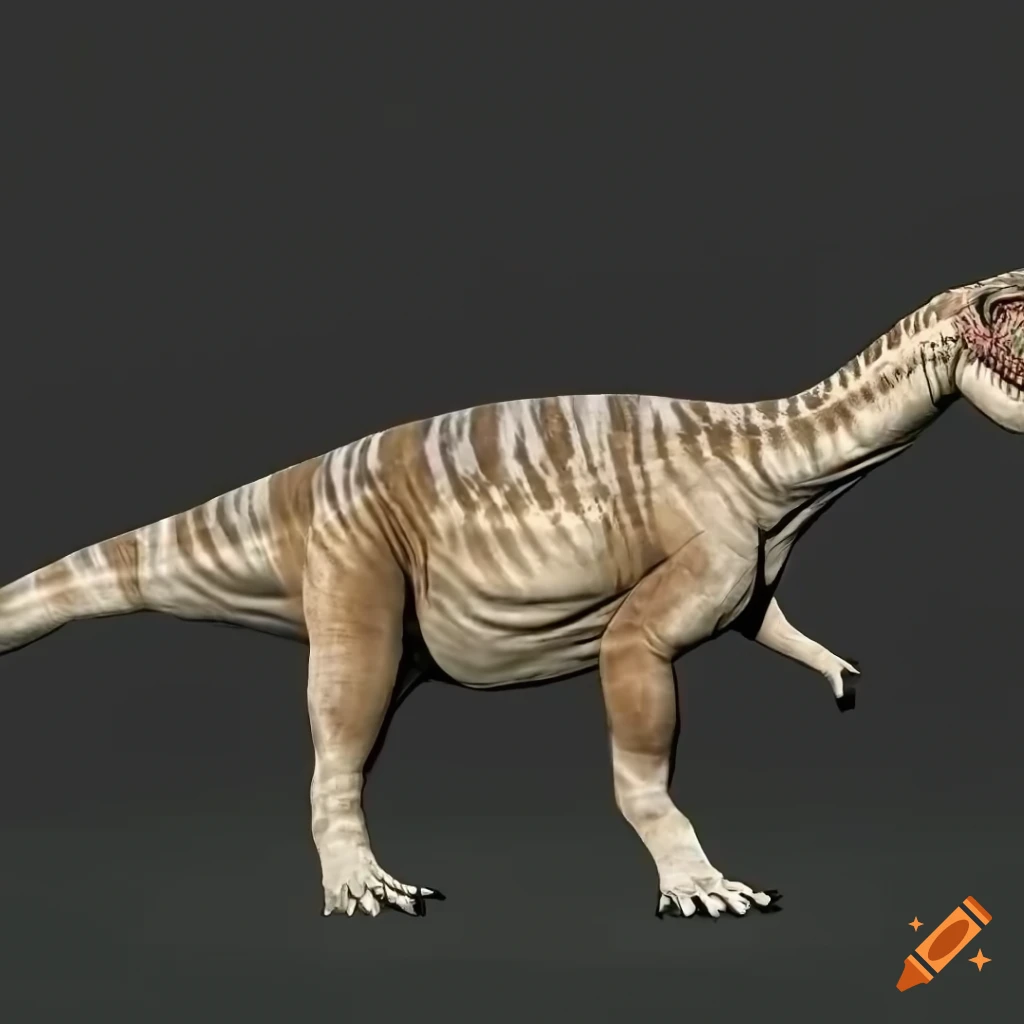 Scientifically accurate Iguanodon dinosaur with intricate color pattern ...