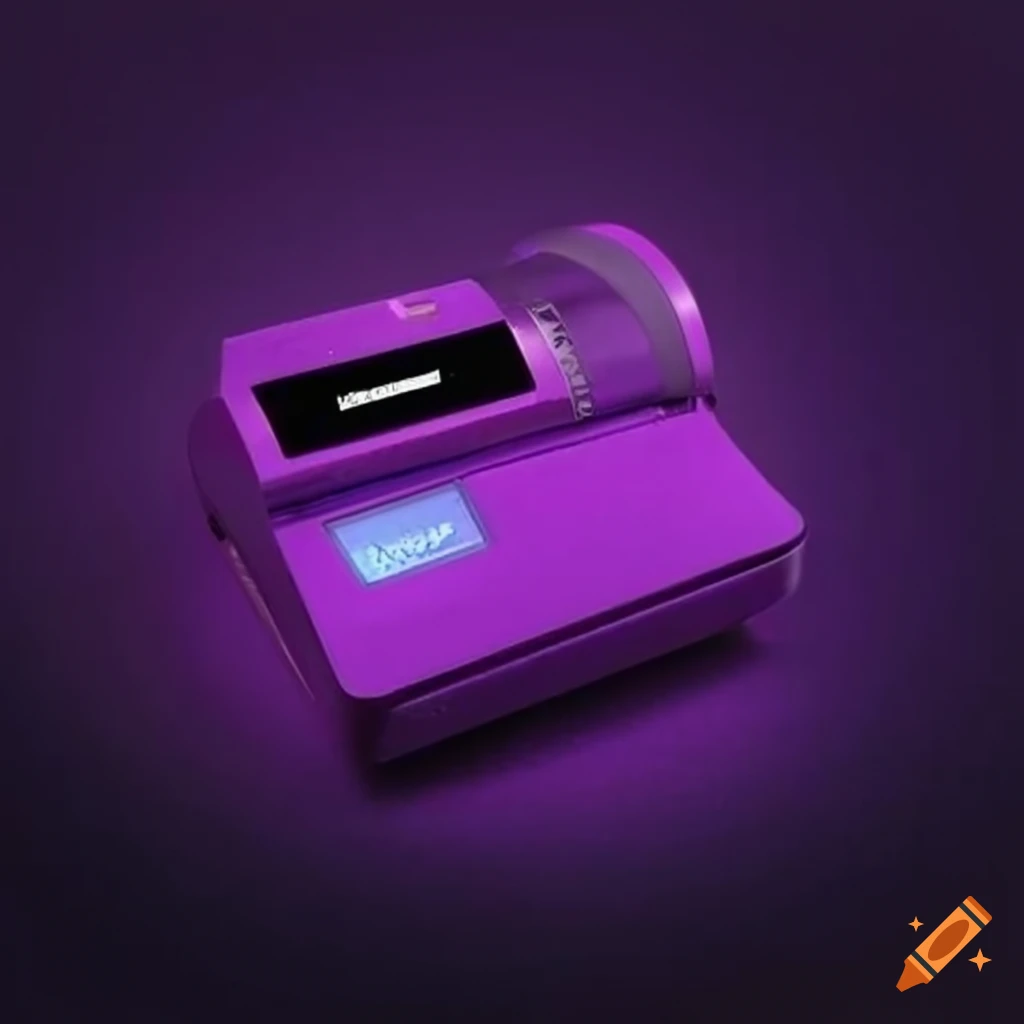 Purple printer with text '9. klasse' on Craiyon