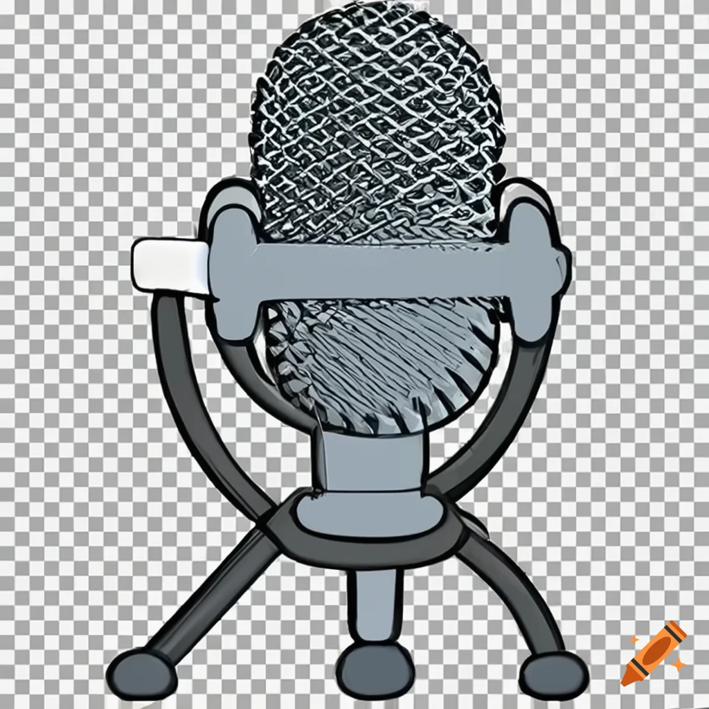Cartoon microphone on Craiyon