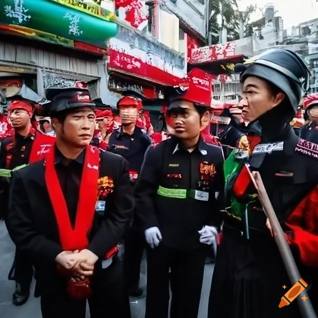 Neo-maoists in chongqing, 2024 on Craiyon