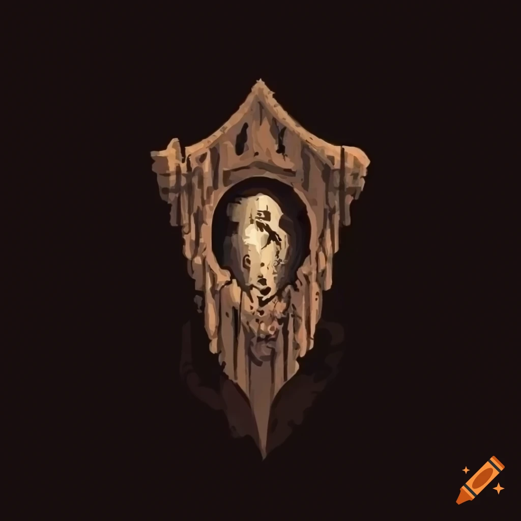 Minimalistic stronghold logo for old-school rpg banner on Craiyon