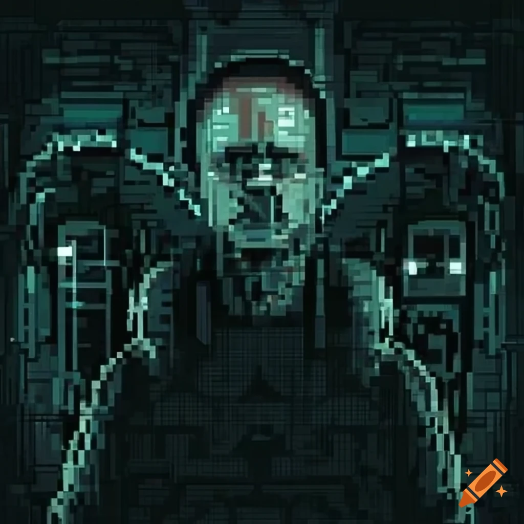 Pixel art with dithering on Craiyon