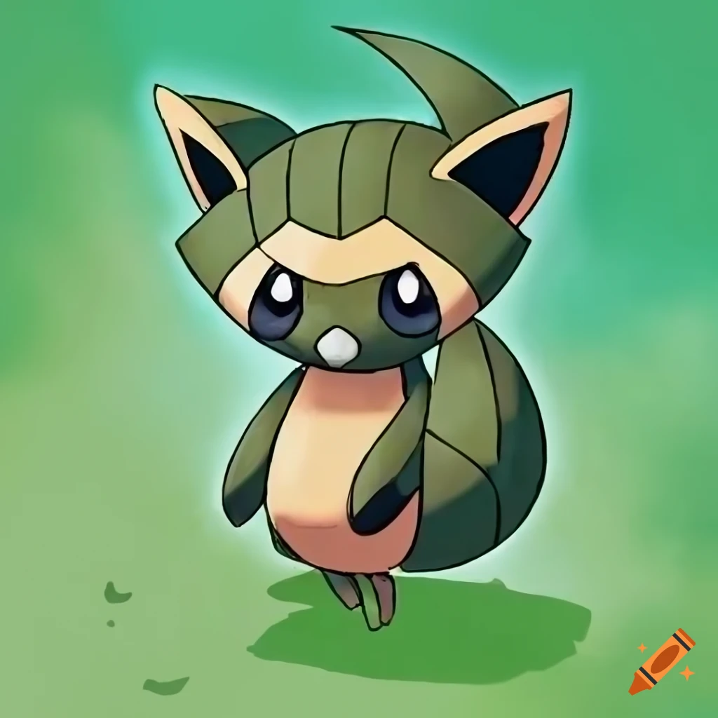Raccoon grass type pokemon on Craiyon
