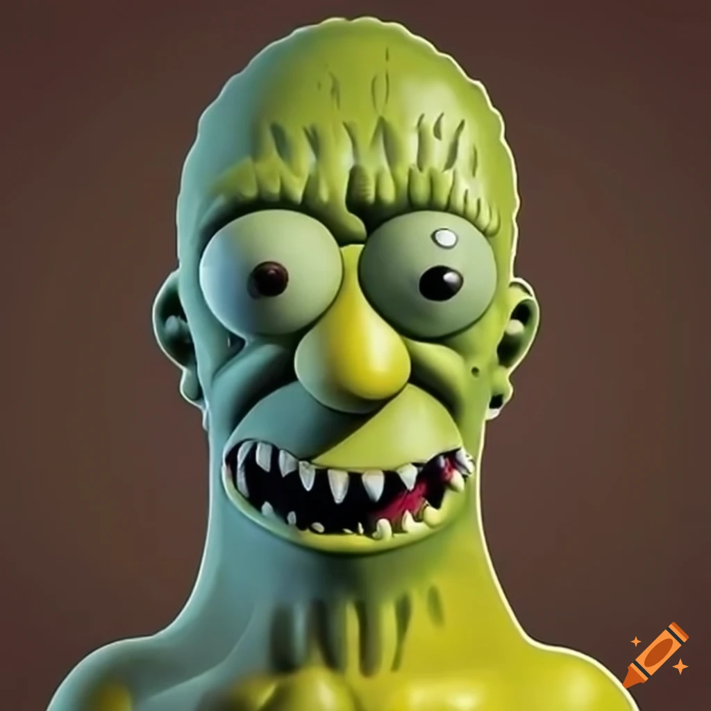 Homer simpson transformed into a cthulhu monster on Craiyon