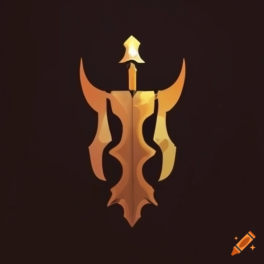 Minimalistic swords rpg banner logo on Craiyon