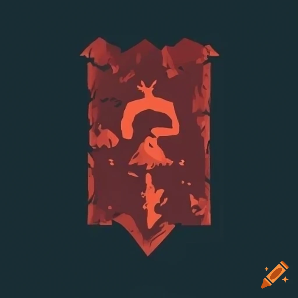 Minimalistic old-school RPG stronghold logo banner on Craiyon