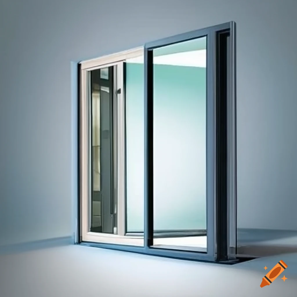 Aluminium windows on Craiyon