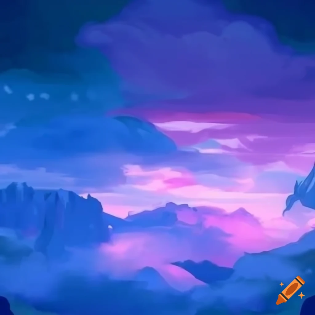 Zelda game background with clouds on Craiyon
