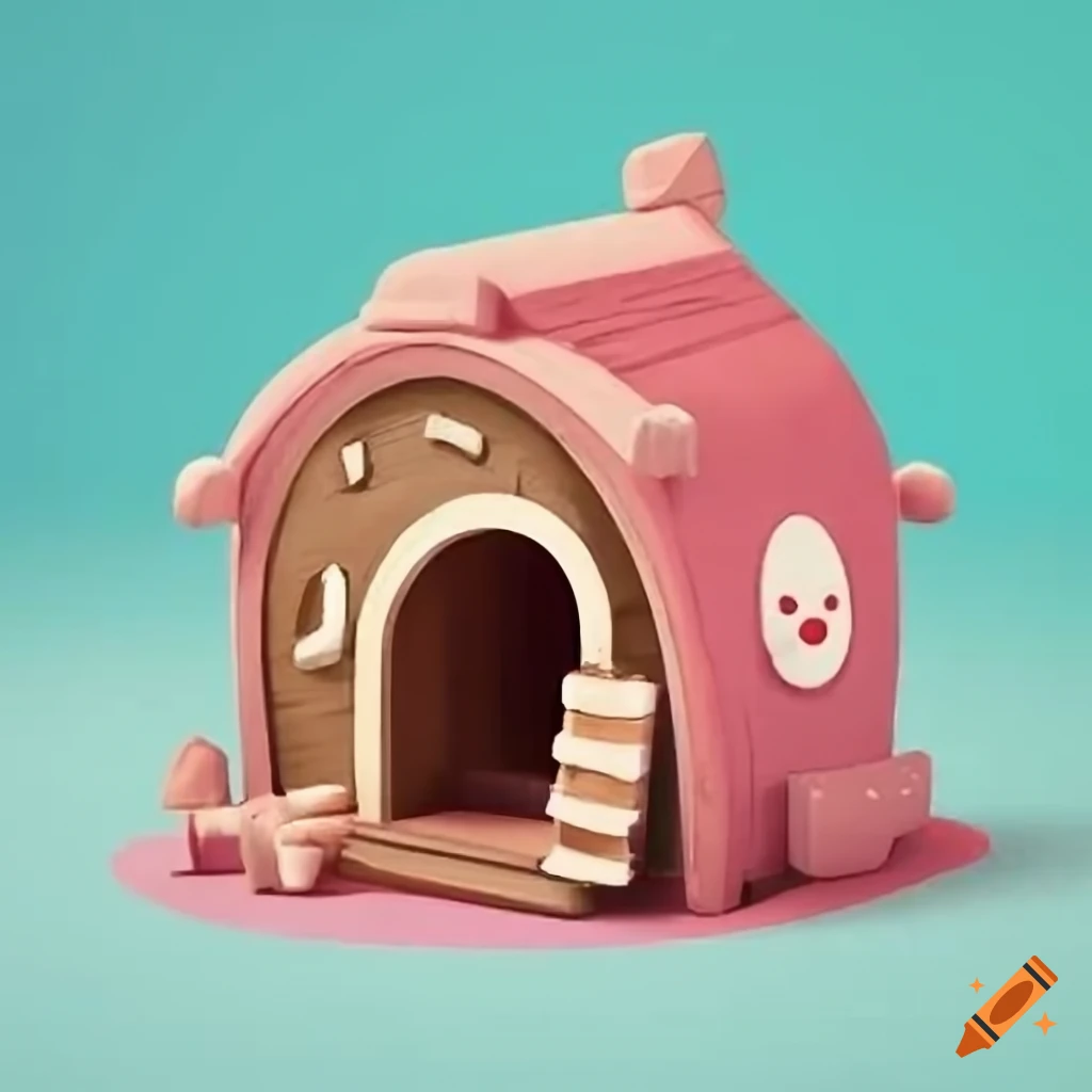 2d cute pet house on Craiyon