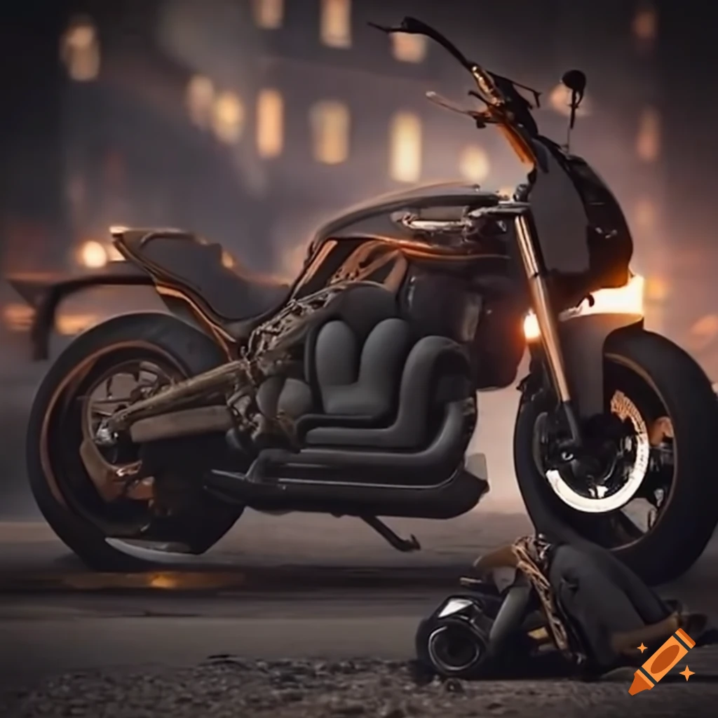 Motorcycle burning out in paris street on Craiyon