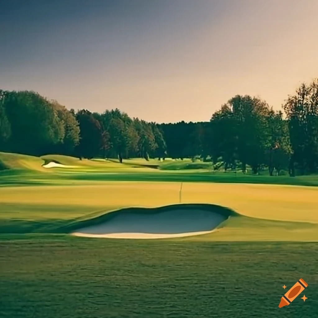Golf course landscape on Craiyon