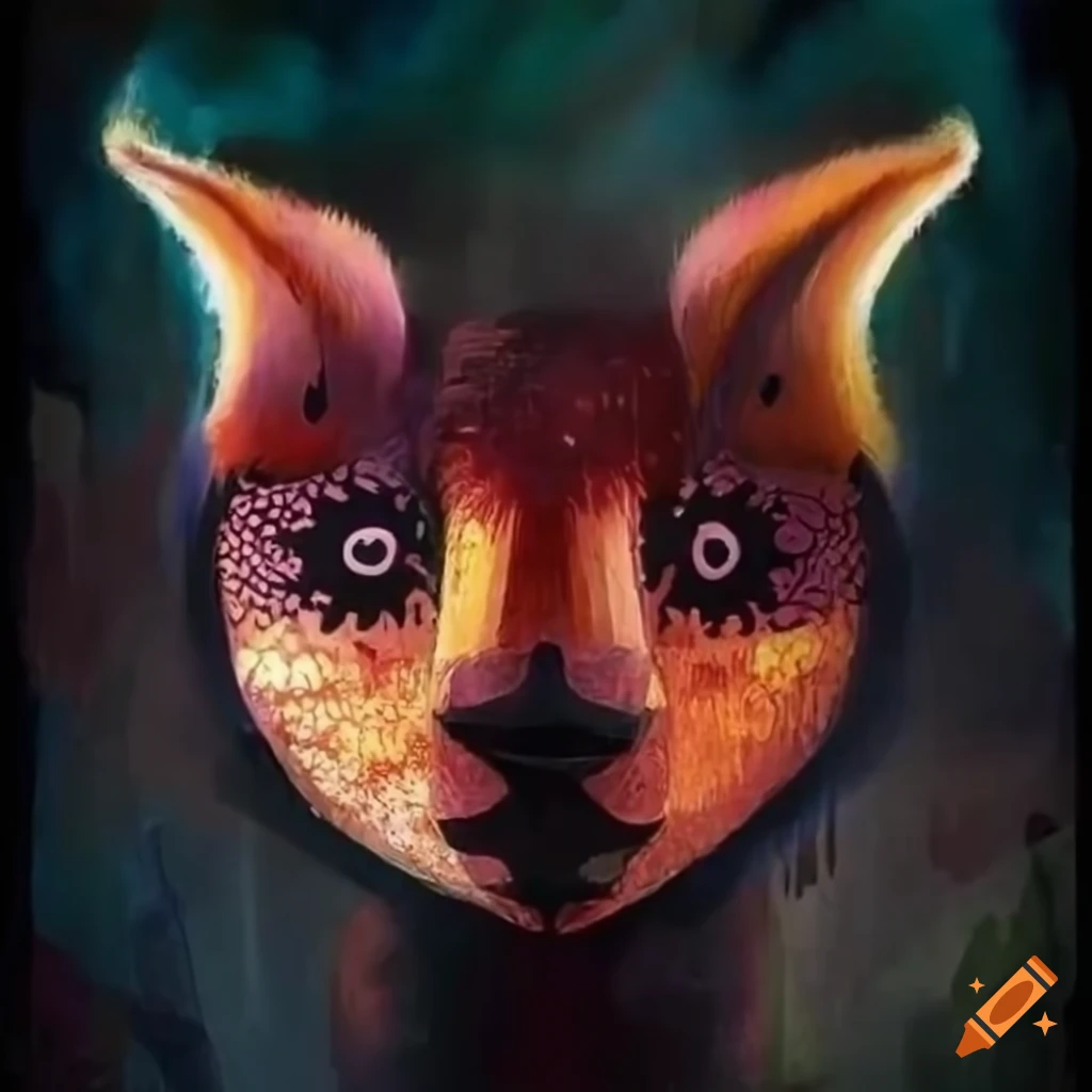 Abstract primitive art animals on Craiyon