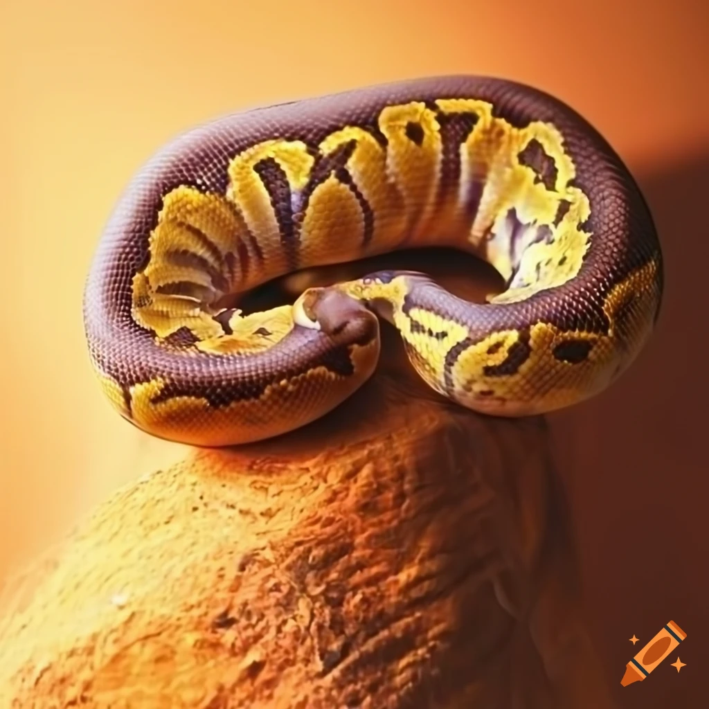 Ball python with cloudy background on Craiyon