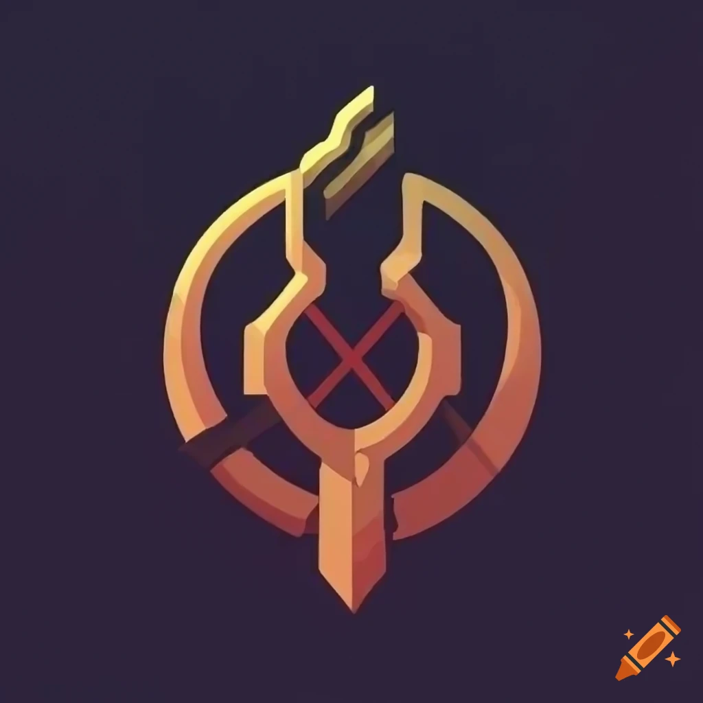 Minimalistic medieval rpg fantasy logo design on Craiyon
