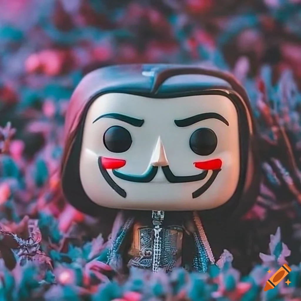 Hacker Funko pop figure in aesthetic product photography on Craiyon