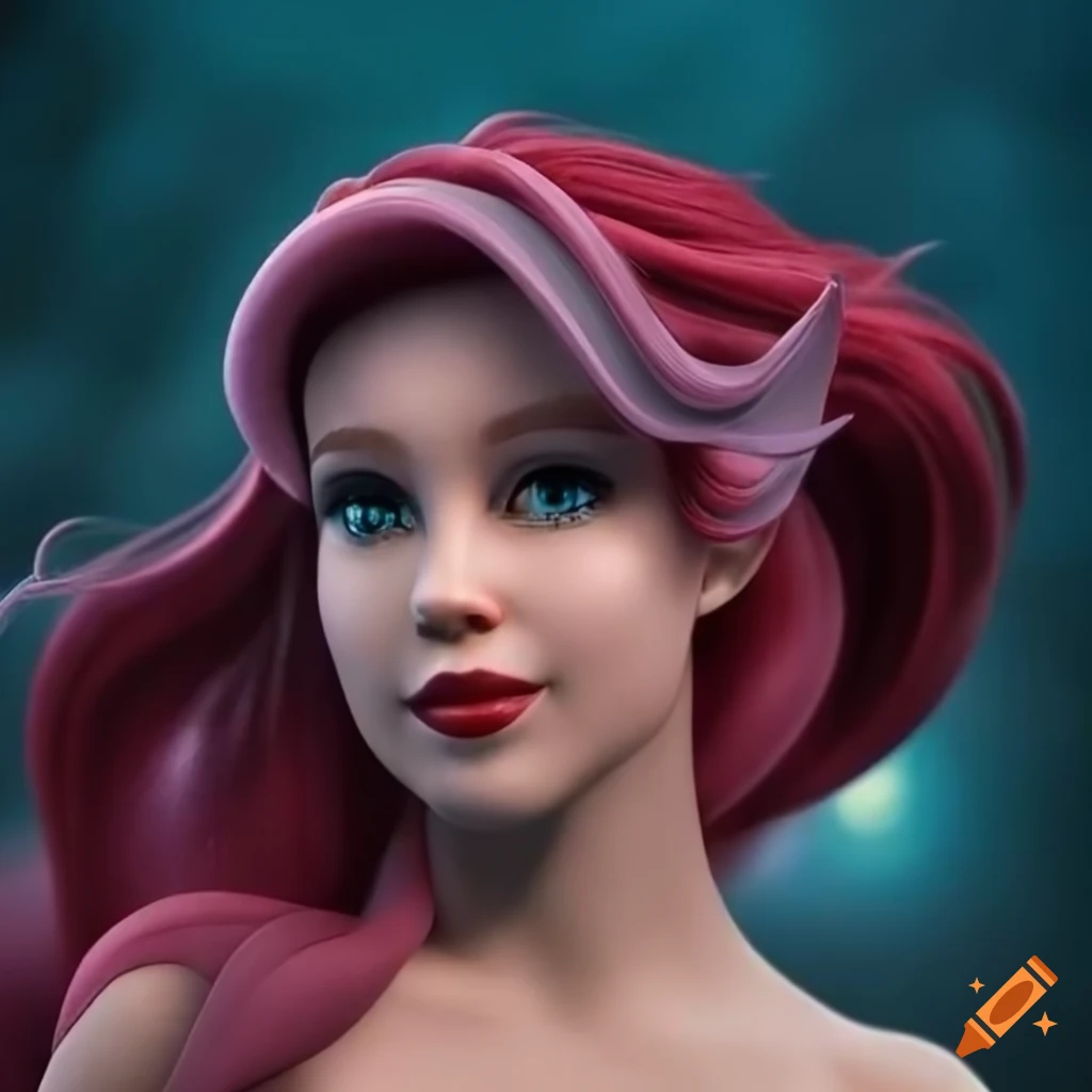 Hyper-realistic Ariel from The Little Mermaid in 4K resolution with ...