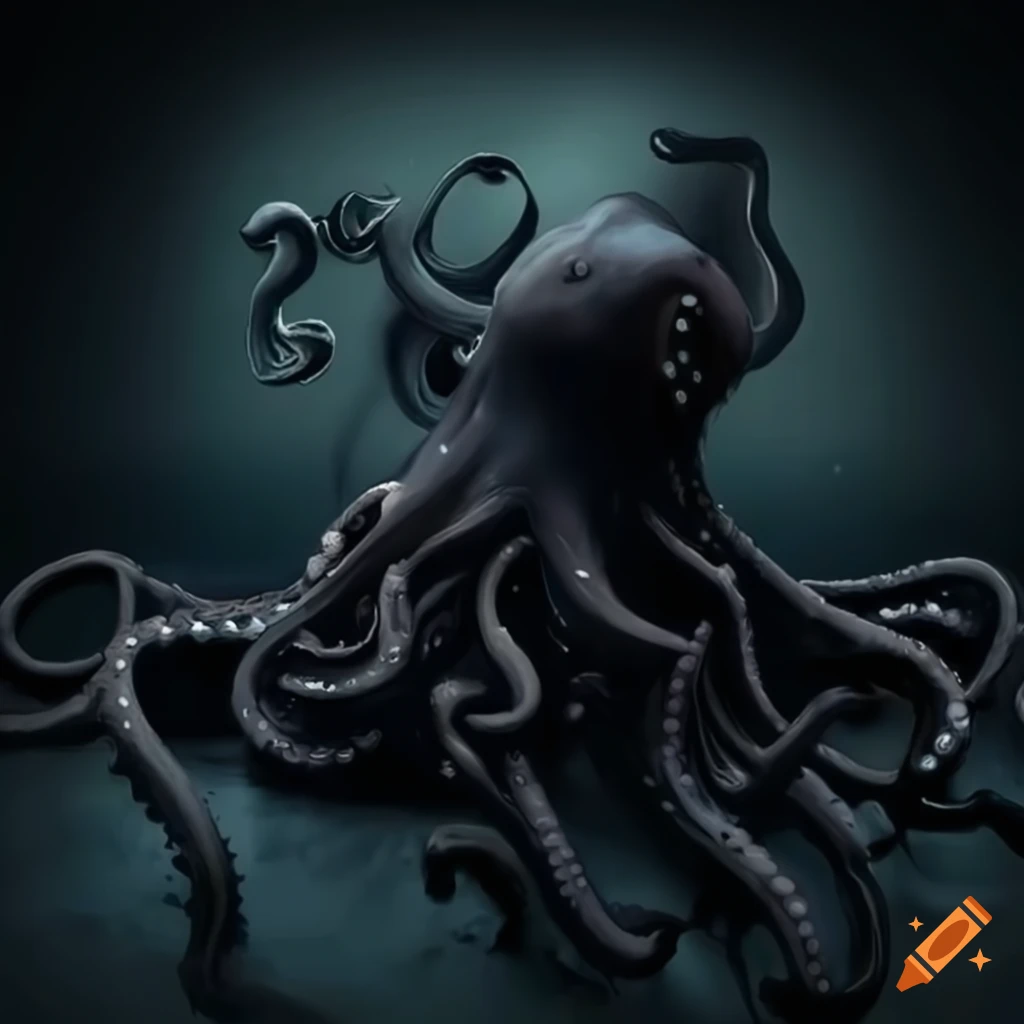 Dark octopus on Craiyon