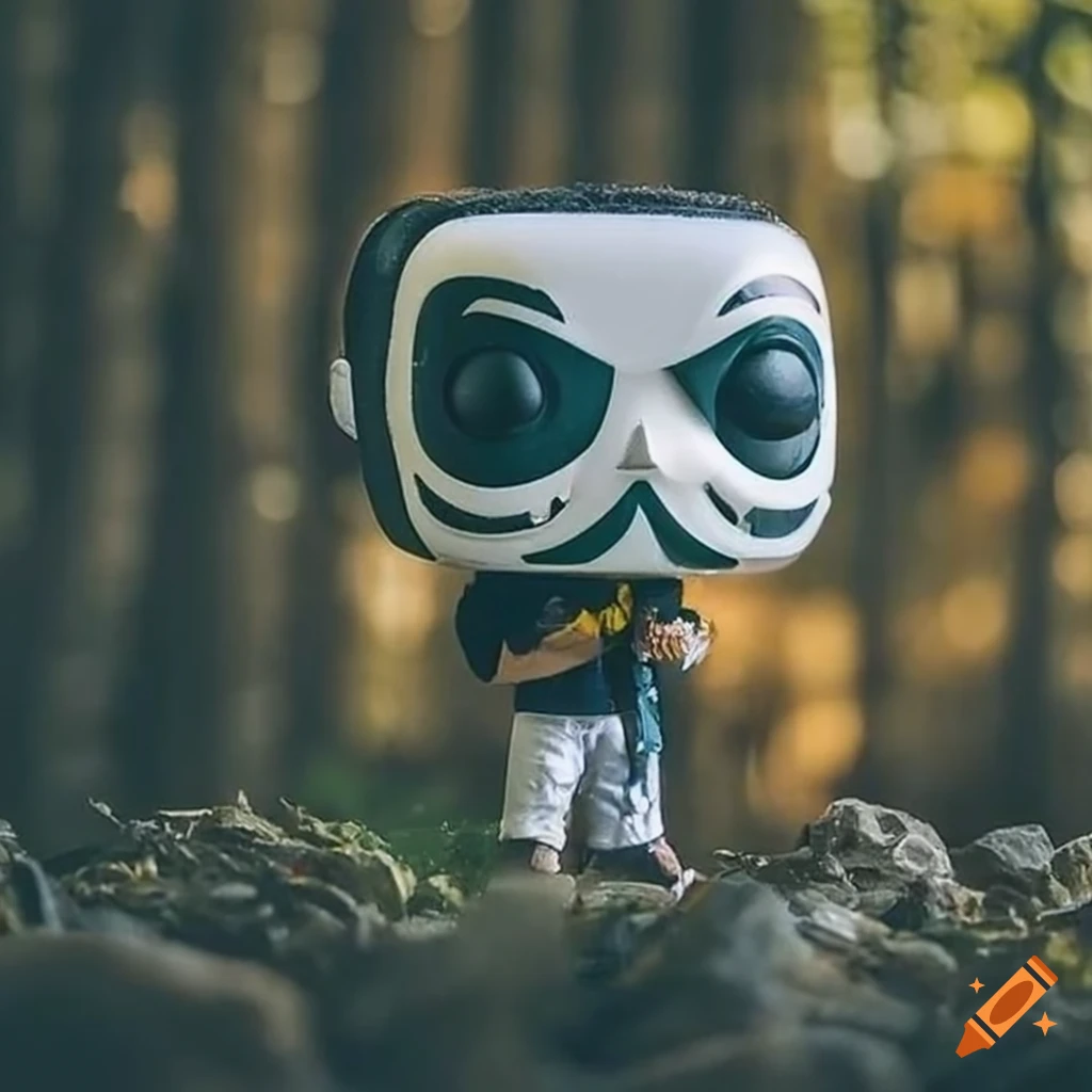 Hacker funko pop figurine in aesthetic product photography on Craiyon