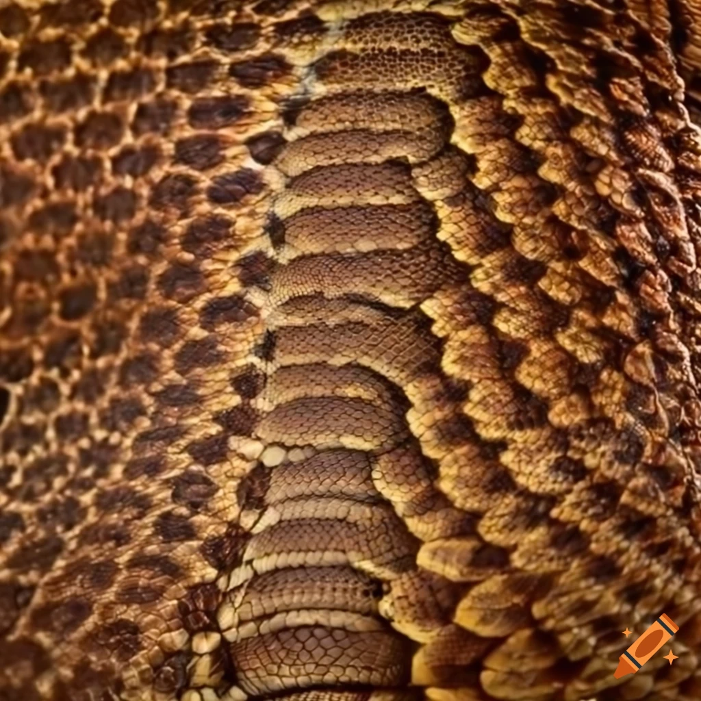 Close-up of snakeskin texture on Craiyon