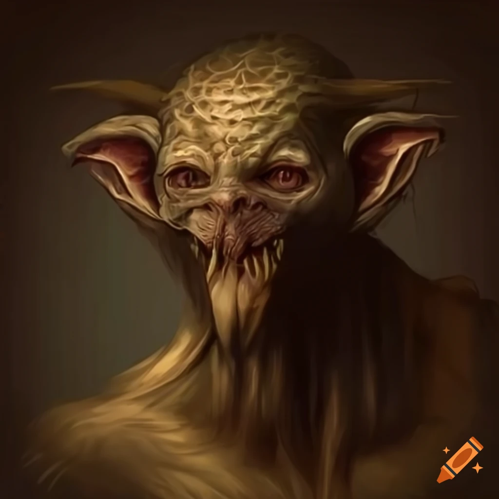 Fantasy vermin humanoid character portrait with unique traits on Craiyon