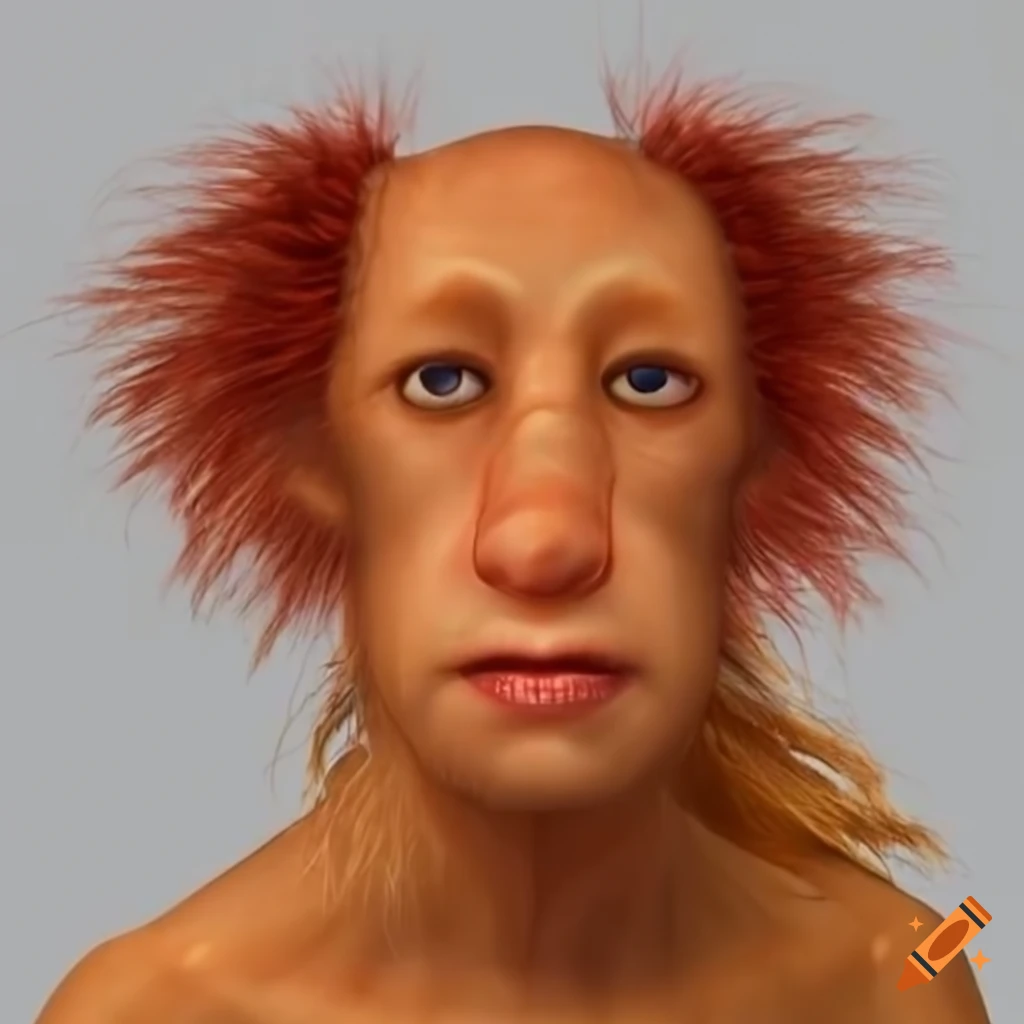 Realistic human-fraggle hybrid creature on Craiyon