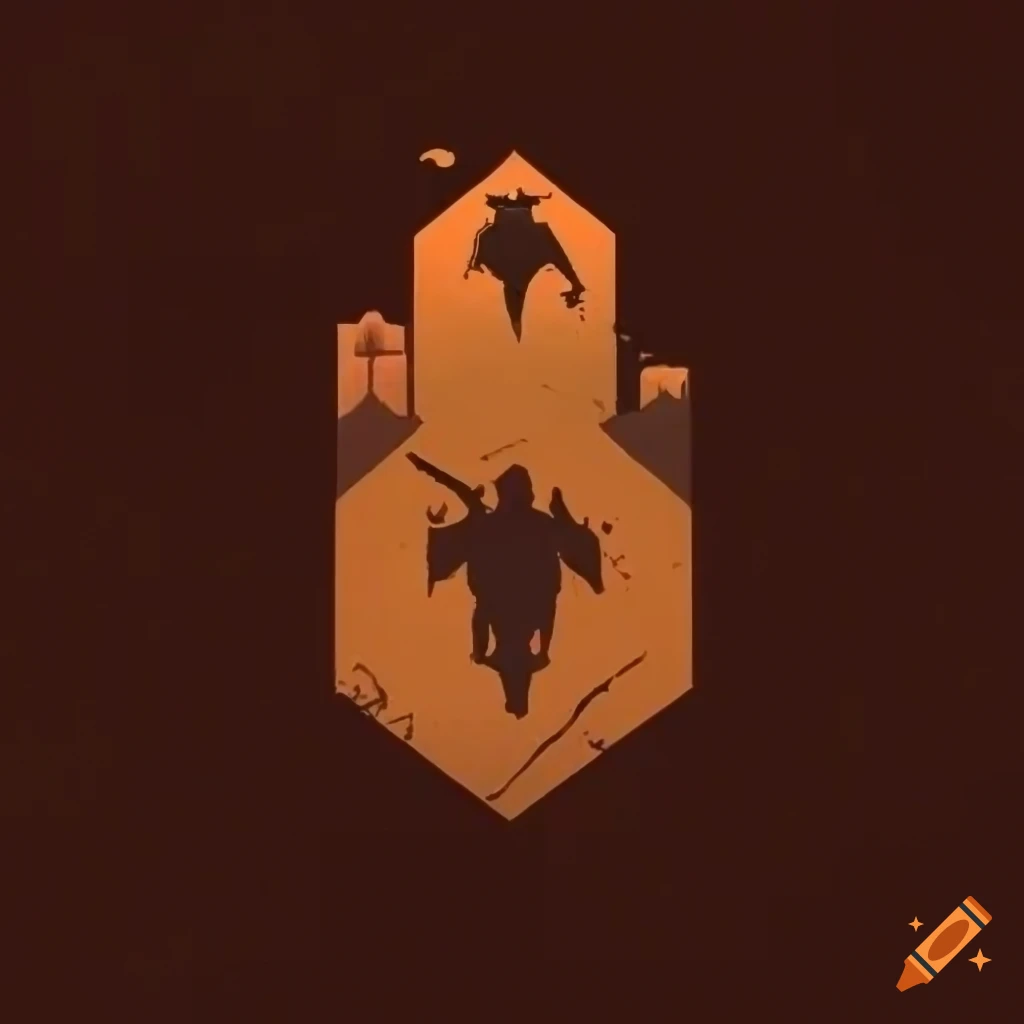 Minimalistic oldschool RPG stronghold logo banner on Craiyon