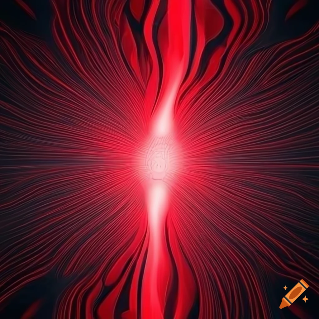 Intricate red line abstract art on white background with emotive ...