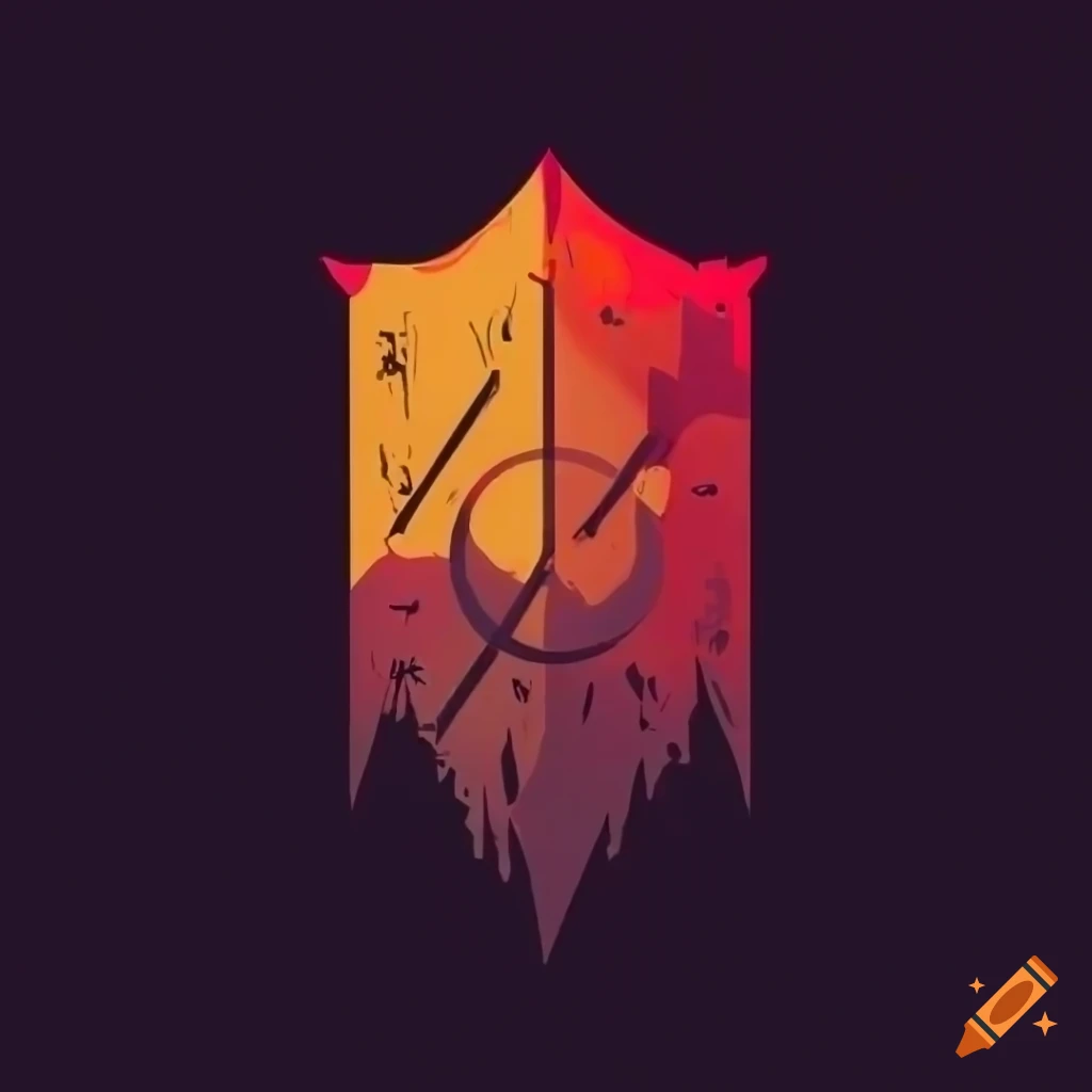 Minimalistic rpg banner logo design on Craiyon