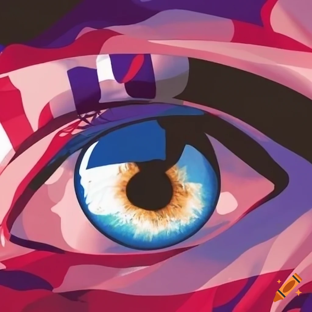 Eye with an american flag on Craiyon