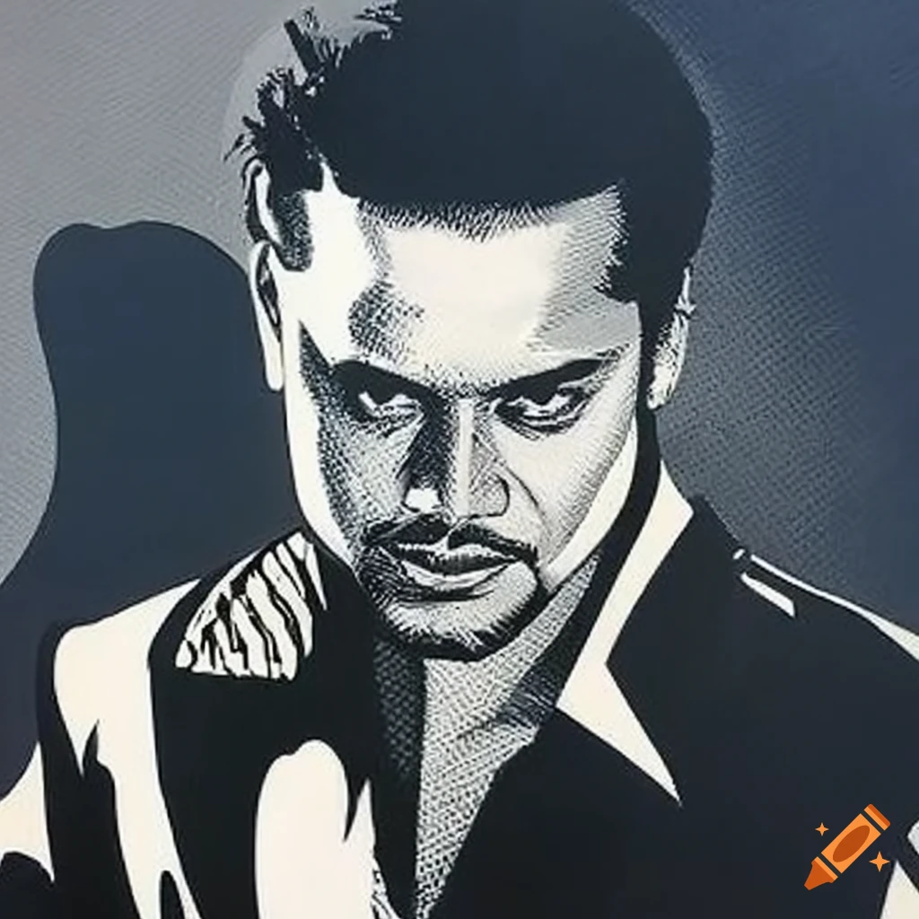 Young mike patton screen print by roy lichtenstein on Craiyon