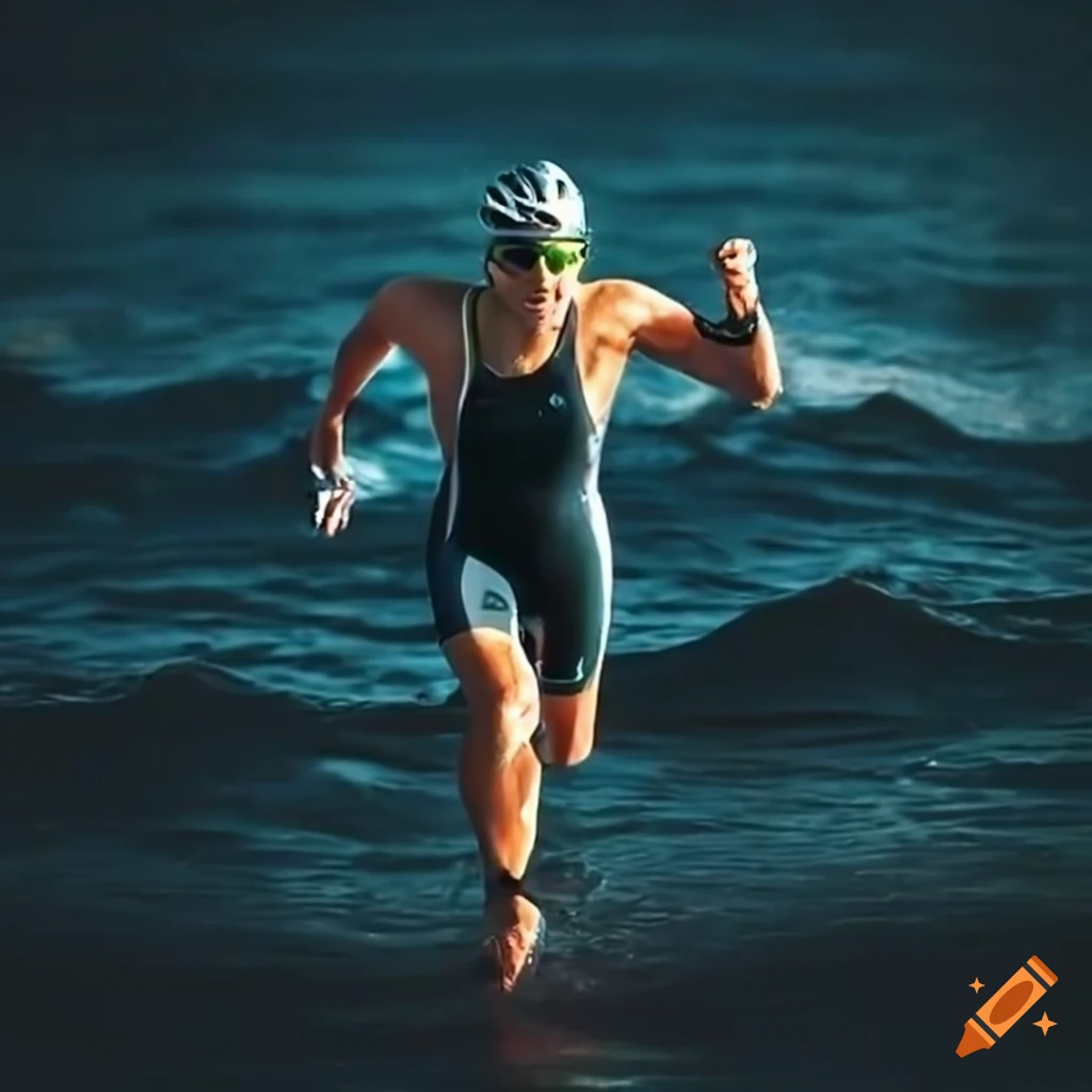 Triathlete in action on Craiyon