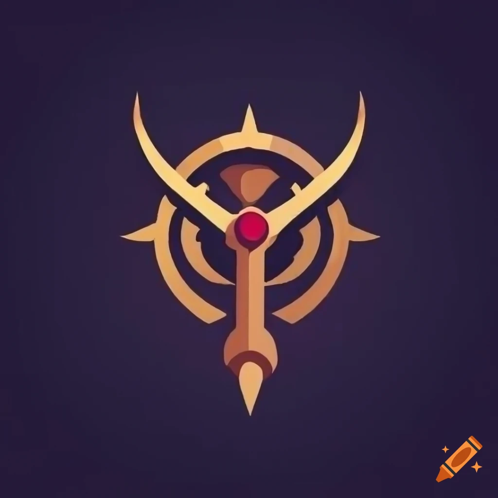 Minimalistic medieval rpg fantasy logo design on Craiyon