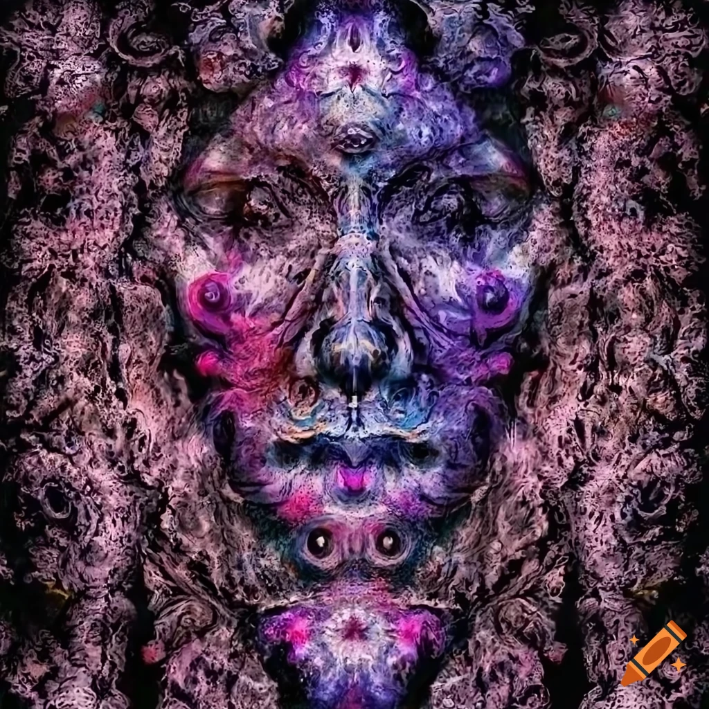 Intricate abstract heavenly face in a cosmic horror style on Craiyon