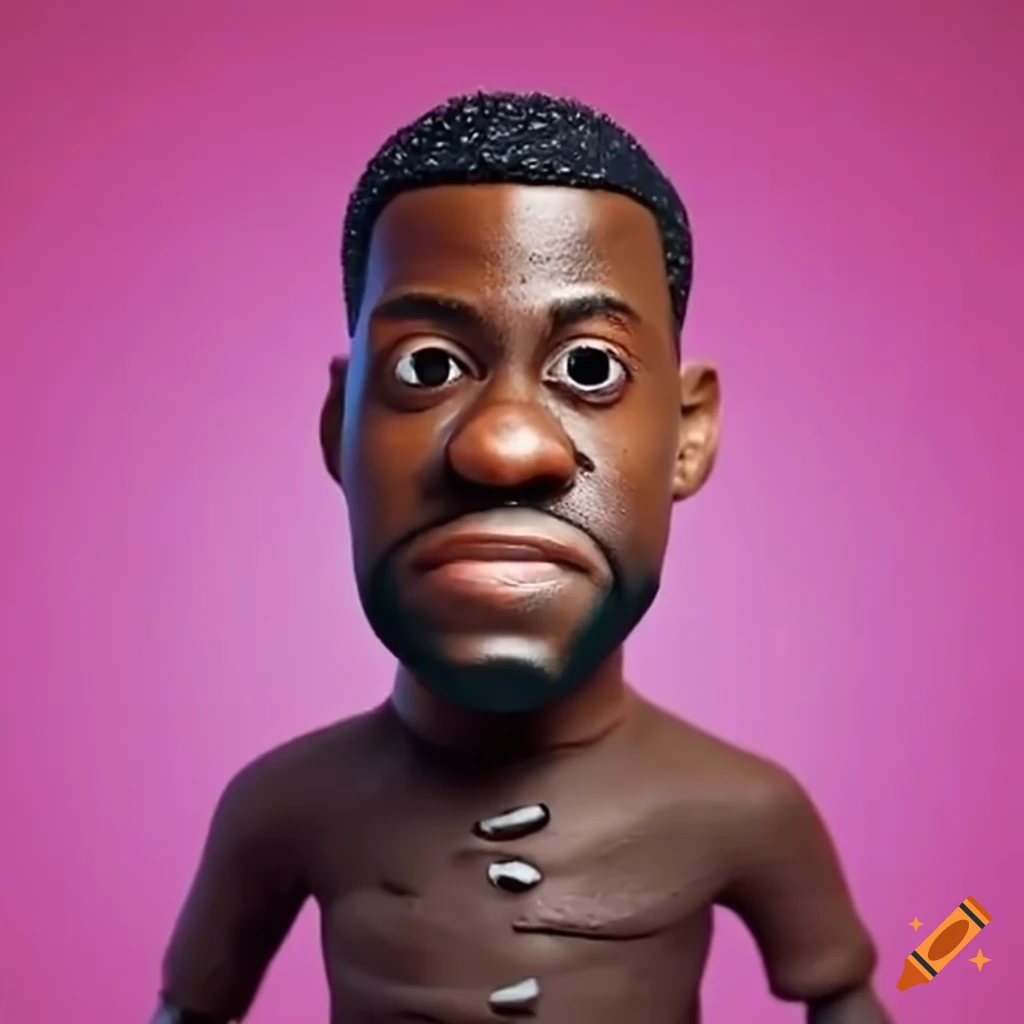 Claymation of kevin hart on Craiyon
